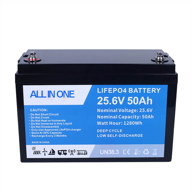 25,6V 100Ah Lithium-Ion Lifepo4 batteripaket Uppladdningsbart ...